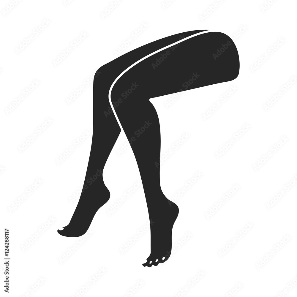 Legs icon in black style isolated on white background. Part of body ...