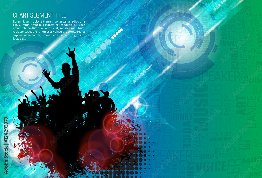 Music event background. Vector eps10 illustration. Stock Vector | Adobe ...