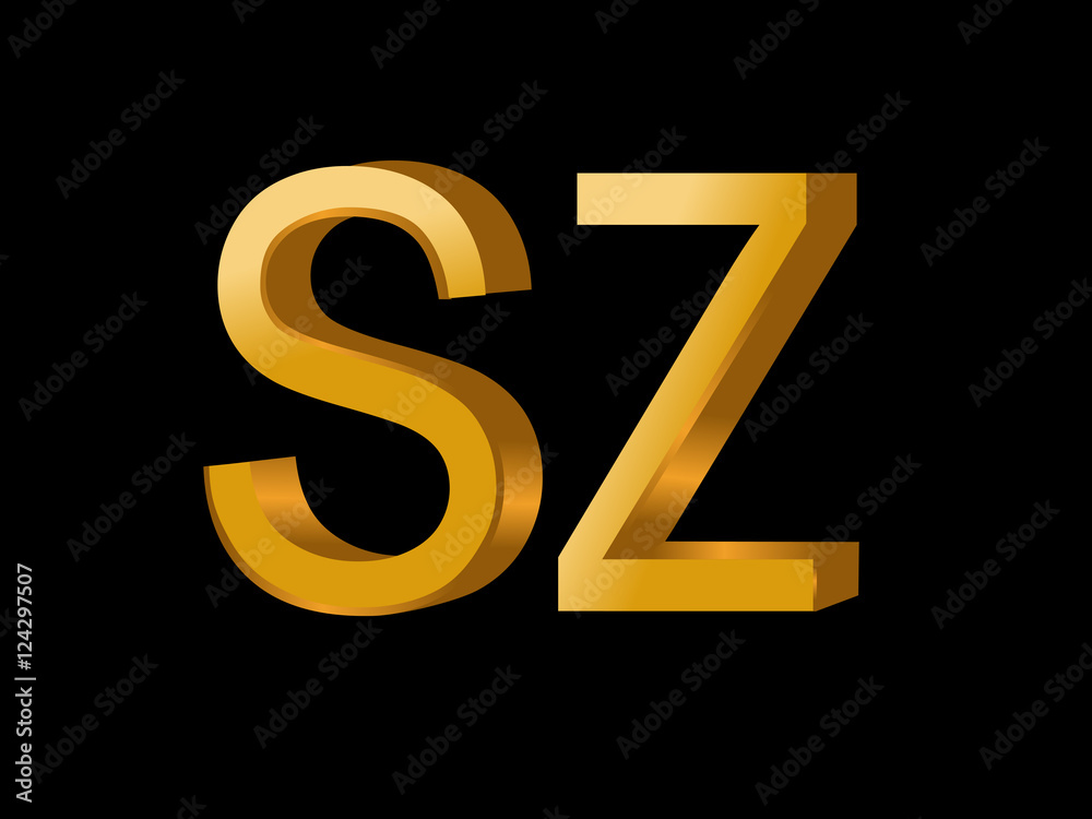 SZ Initial Logo for your startup venture Stock Vector | Adobe Stock