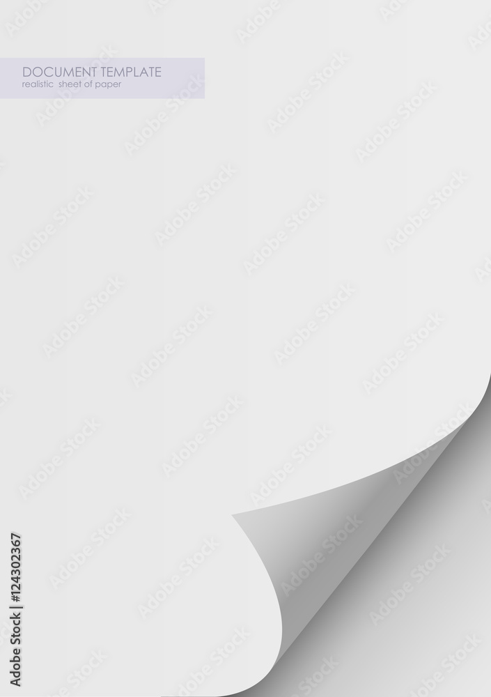 paper sticker with bent corner, illustration. Twelve curved corner on ...