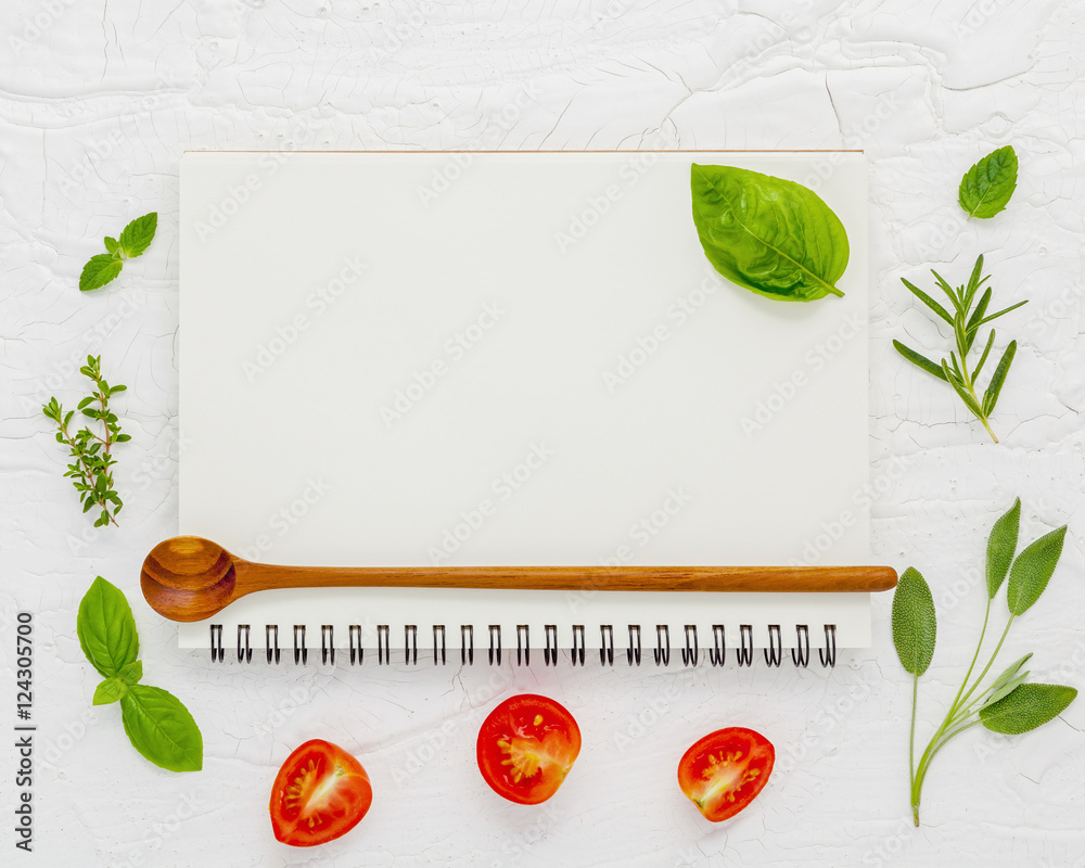 Foods background and Food menu design . Notebook background for Stock ...