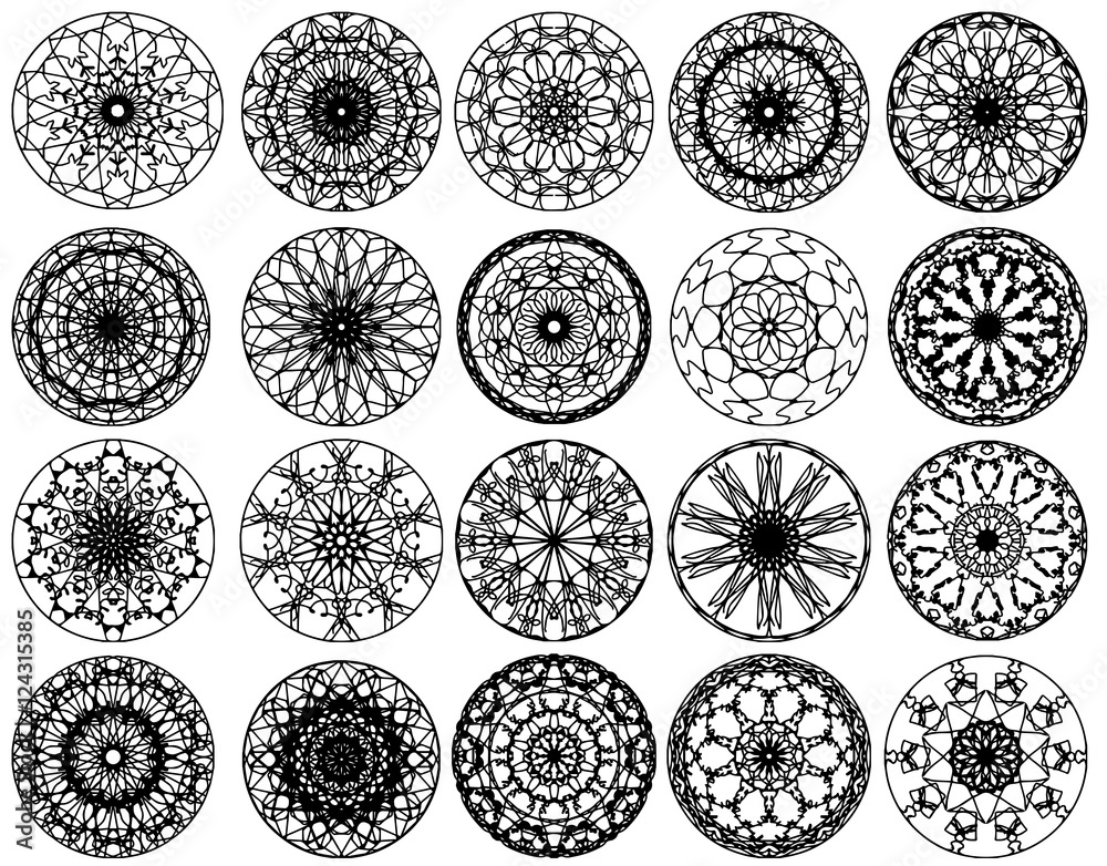 black circle ornament design Stock Vector | Adobe Stock