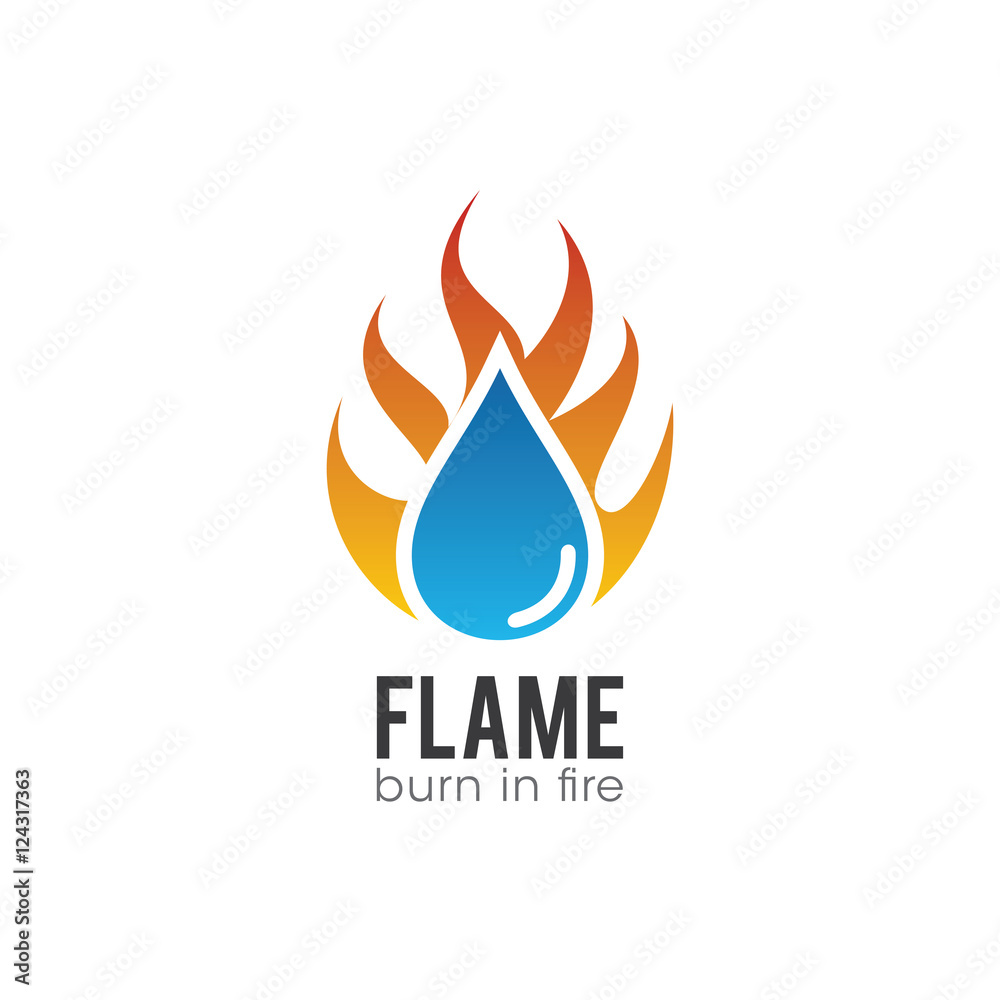 Flame Creative Concept Logo Design Template Stock Vector | Adobe Stock