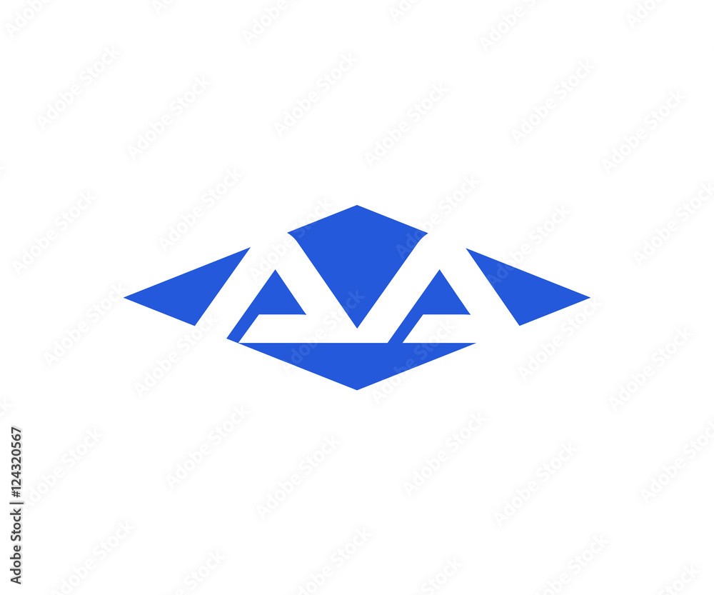 Vecteur Stock Simple Vector Modern Initial Letters Logo Croped in ...