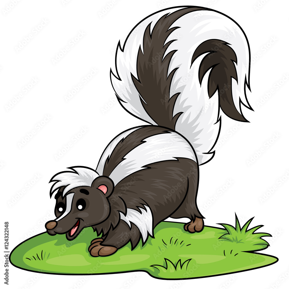 Vetor de Skunk Cartoon Illustration of cute cartoon skunk. do Stock ...