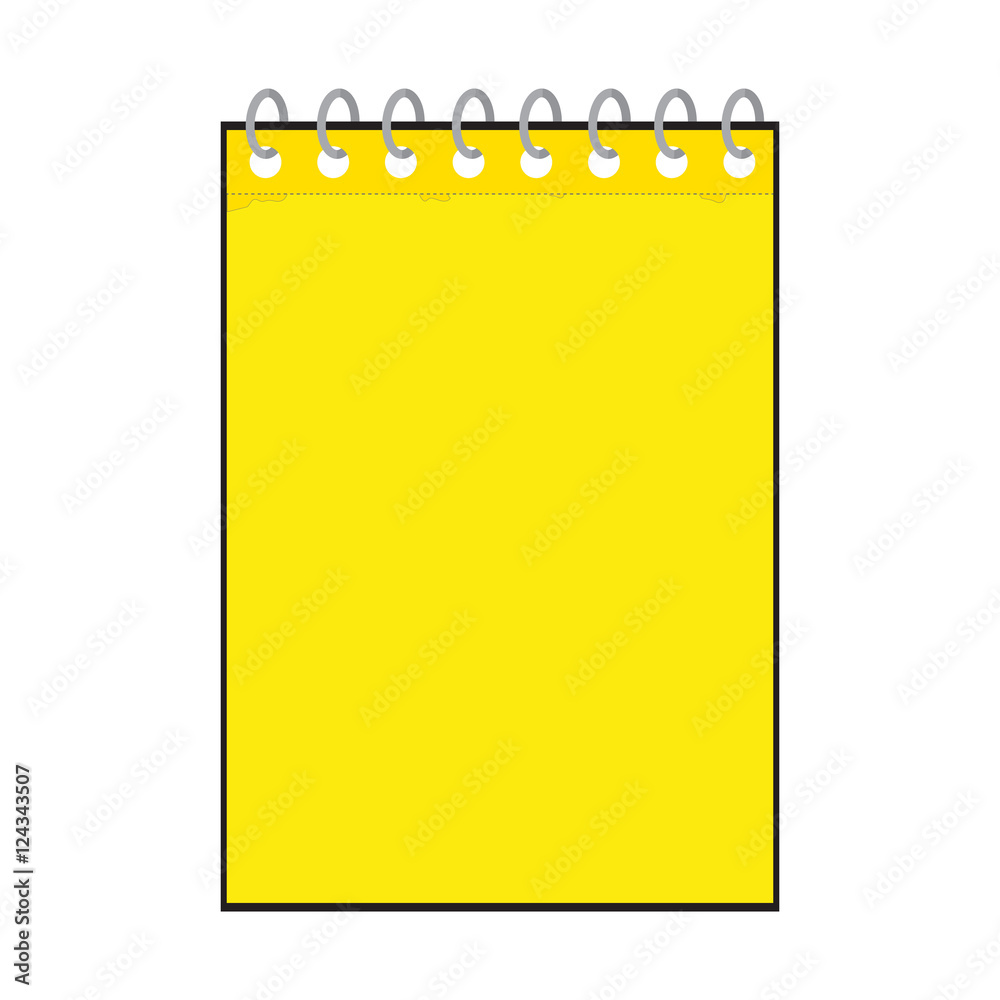 vector illustration of yellow notepad icon Stock Vector | Adobe Stock
