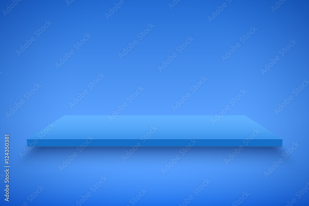 Light box with Blue platform on Blue backdrop. Editable Background ...