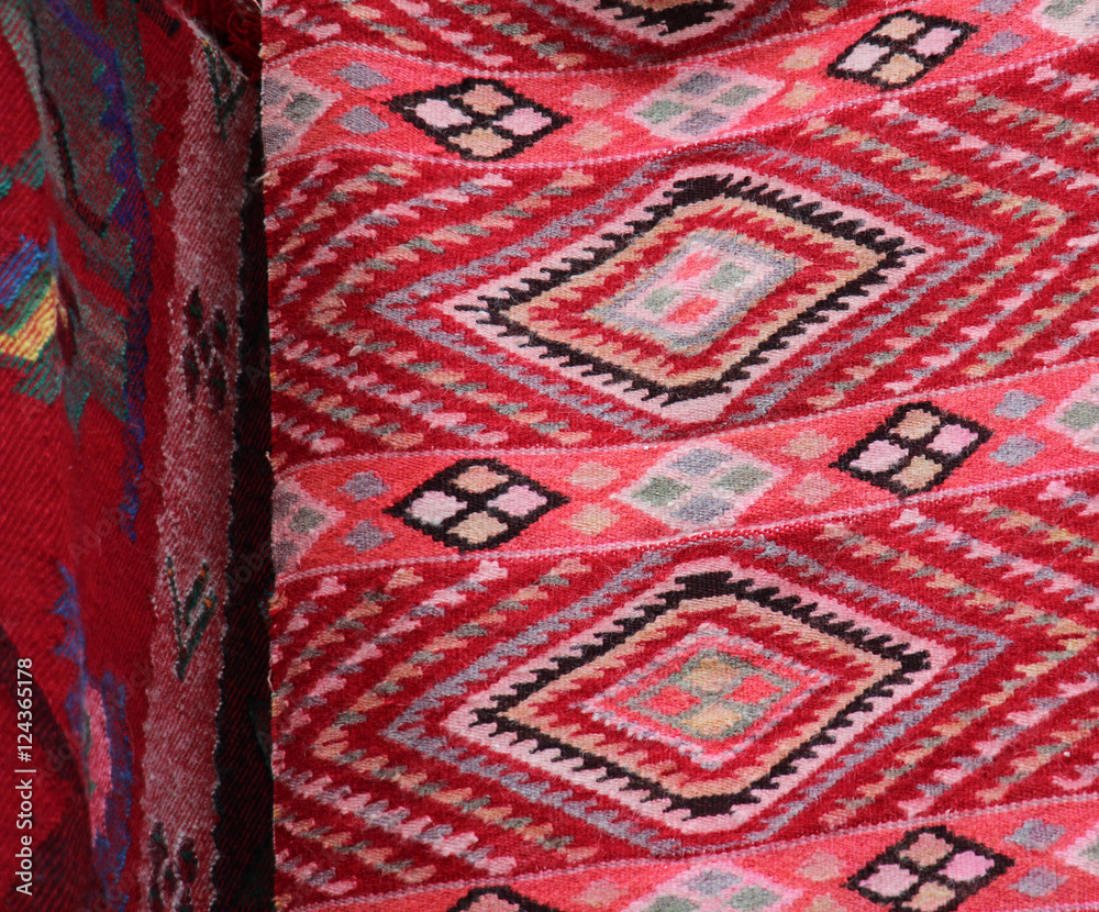 macedonian hand made traditional woolen carpets color concept Stock ...