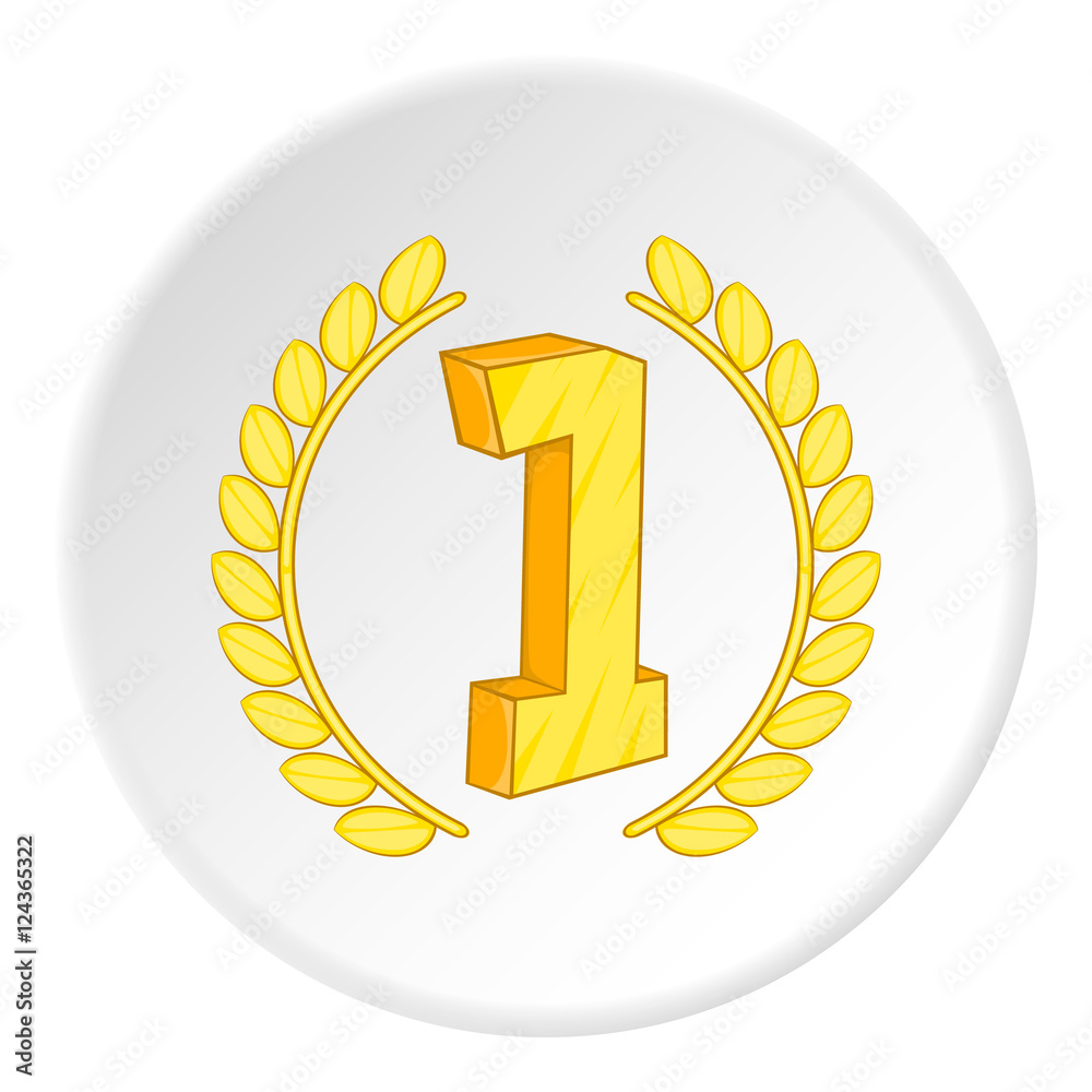 First place icon. Cartoon illustration of first place vector icon for ...