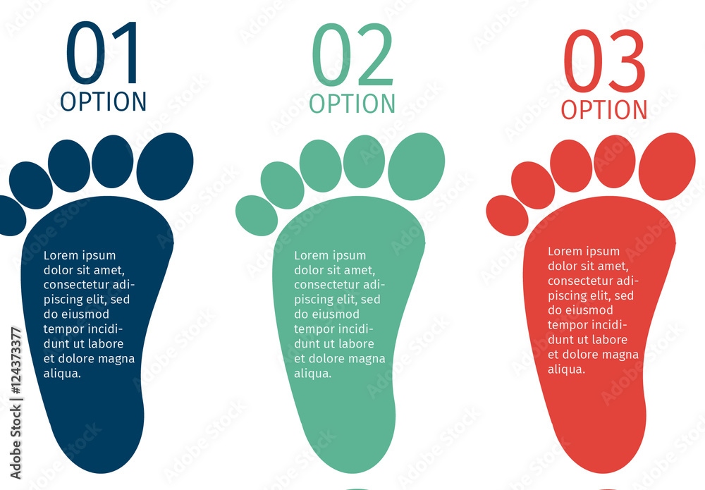 Colorful Footprint Step-by-Step Communication Infographic Template ...