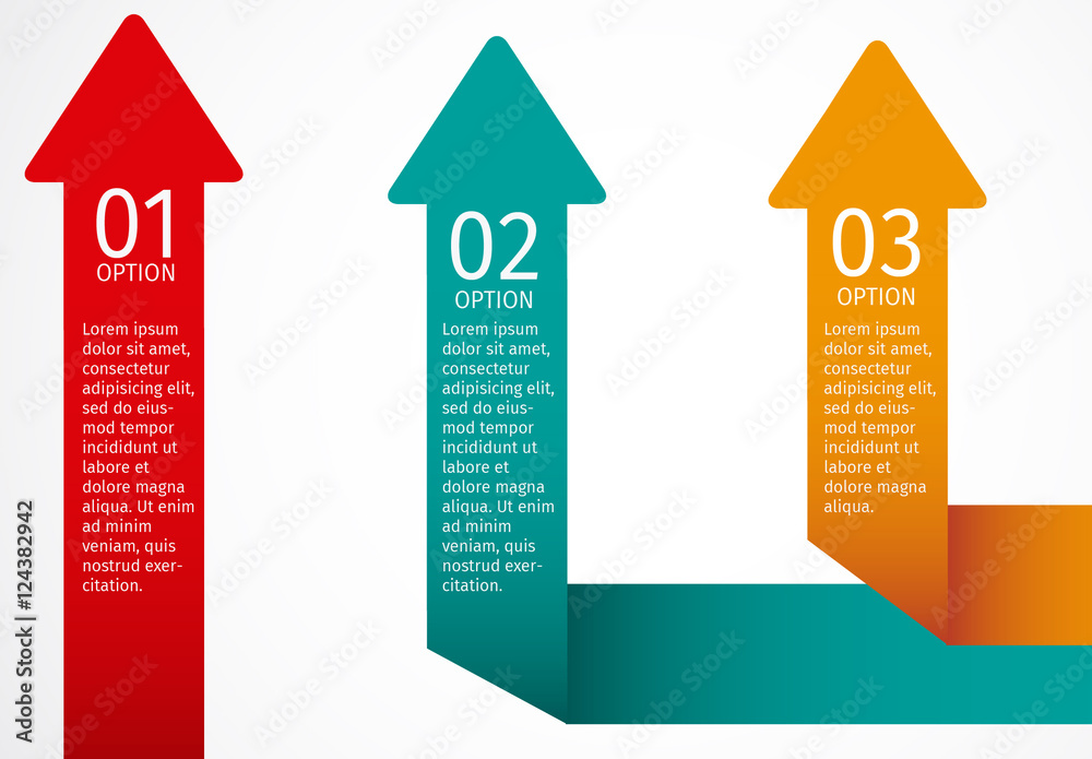 Multipurpose Infographic with Folded Arrow Element 2 Stock Template ...
