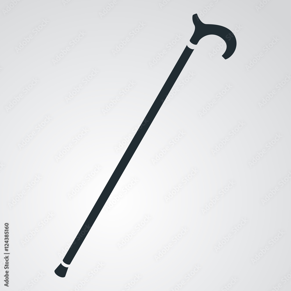 Icono plano baston de caballero en fondo degradado Stock Vector | Adobe ...