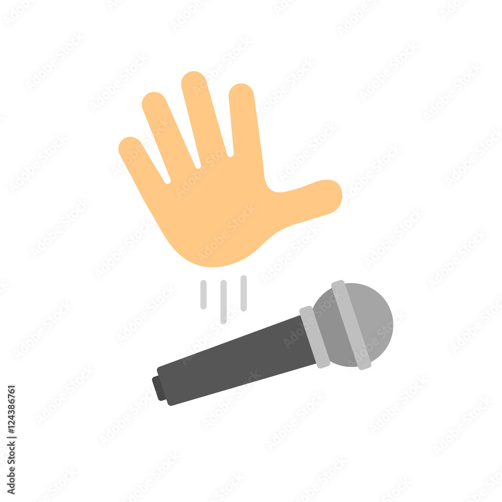 Mic drop illustration Stock Vector | Adobe Stock