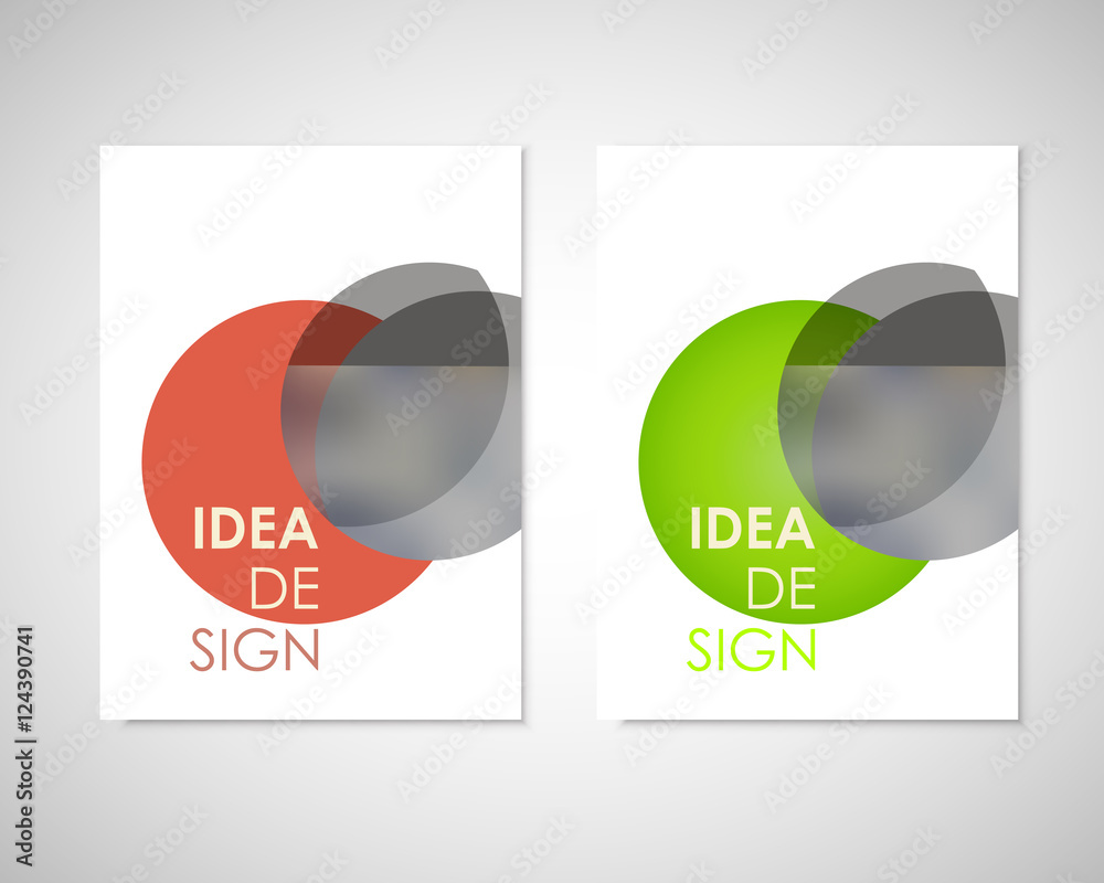 Abstract minimal geometric round circle shapes design background for ...