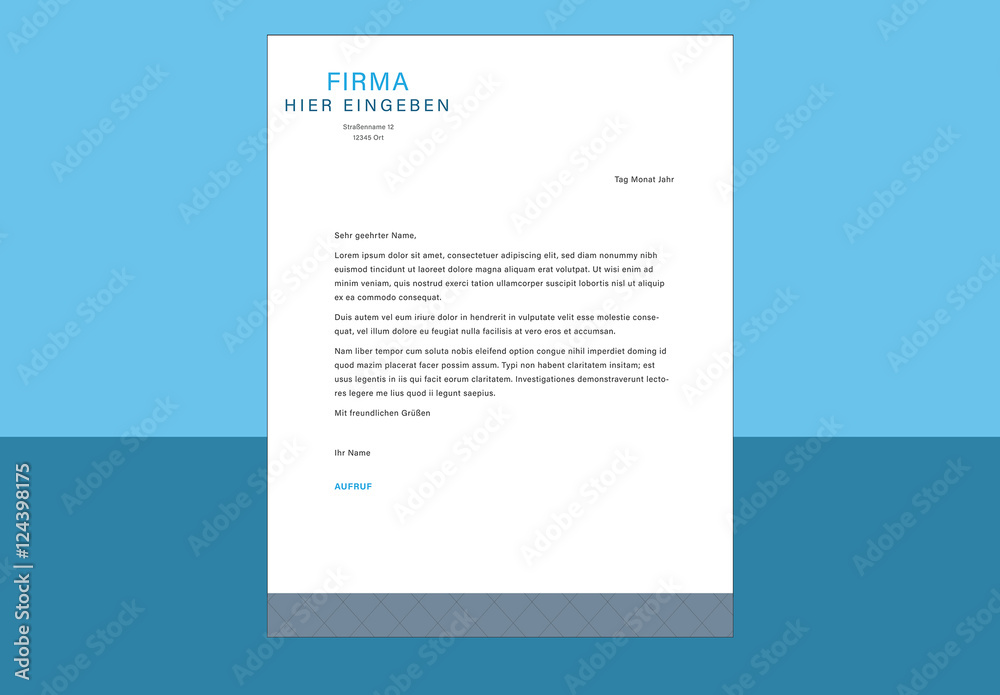 Einfacher Briefkopf Stock Template | Adobe Stock