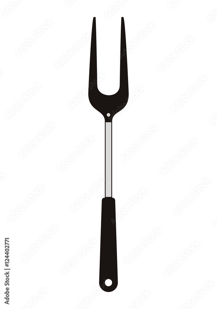 fork cooking bbq and grill utensil icon. Steak house food and ...