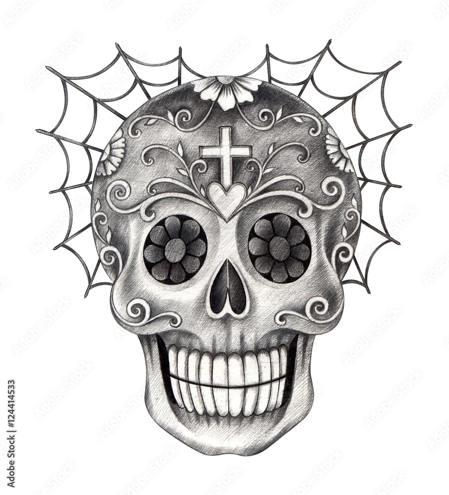 Day Of The Dead Skull Drawings