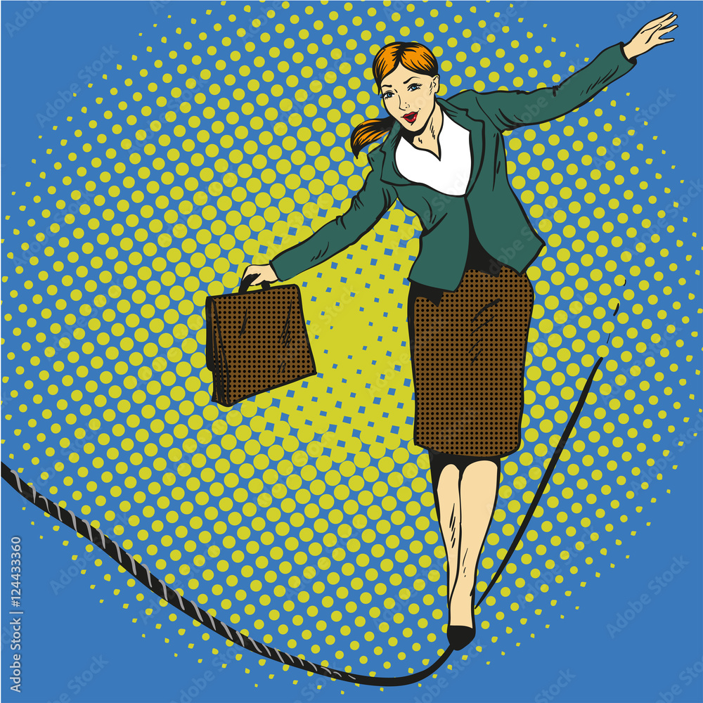 Business concept vector illustration in retro comic pop art style ...