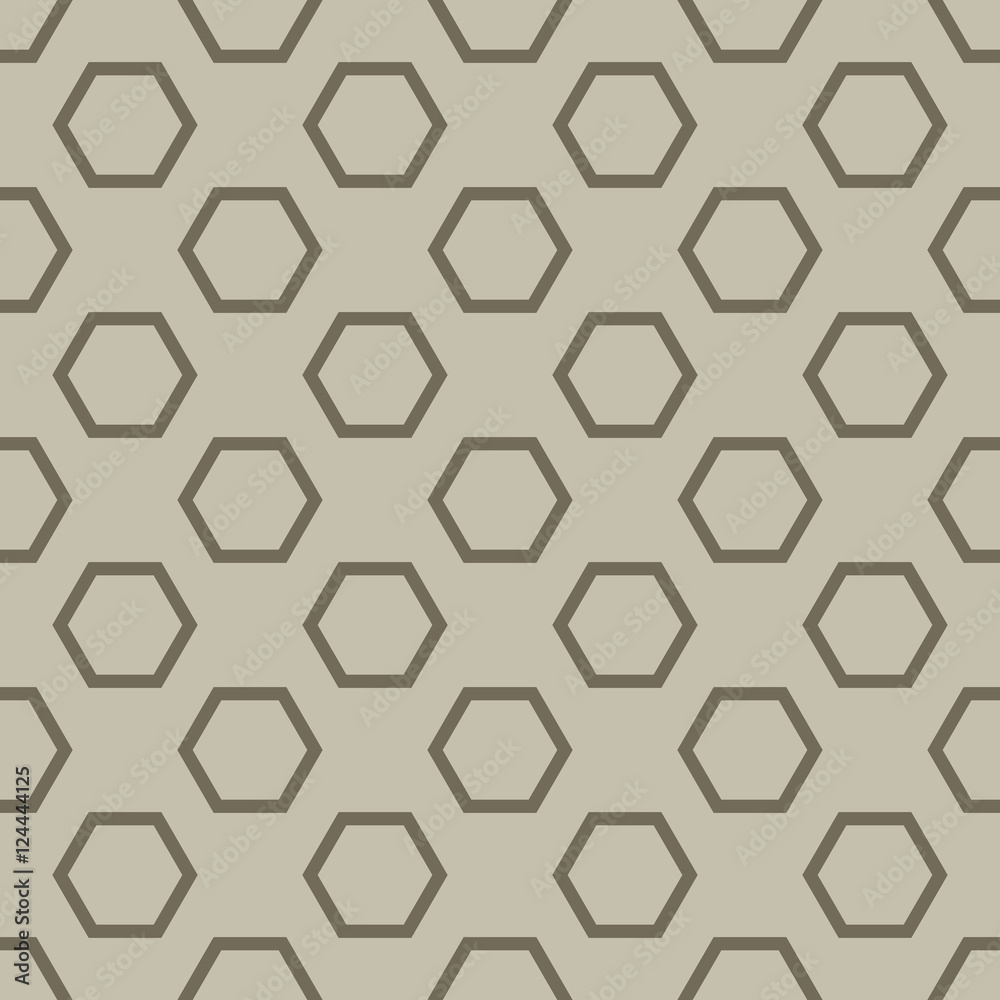 Abstract beige hexagon vector pattern. Stock Vector | Adobe Stock