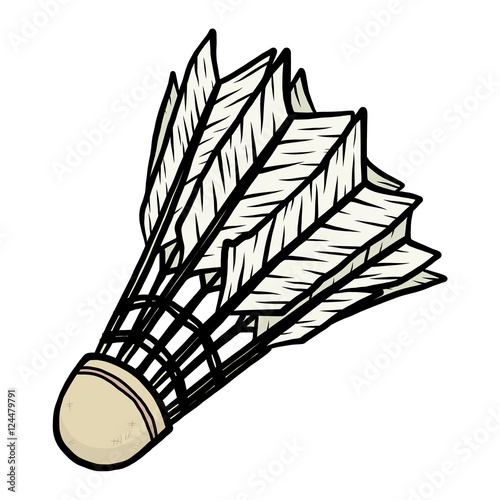 Badminton Birdie Drawing