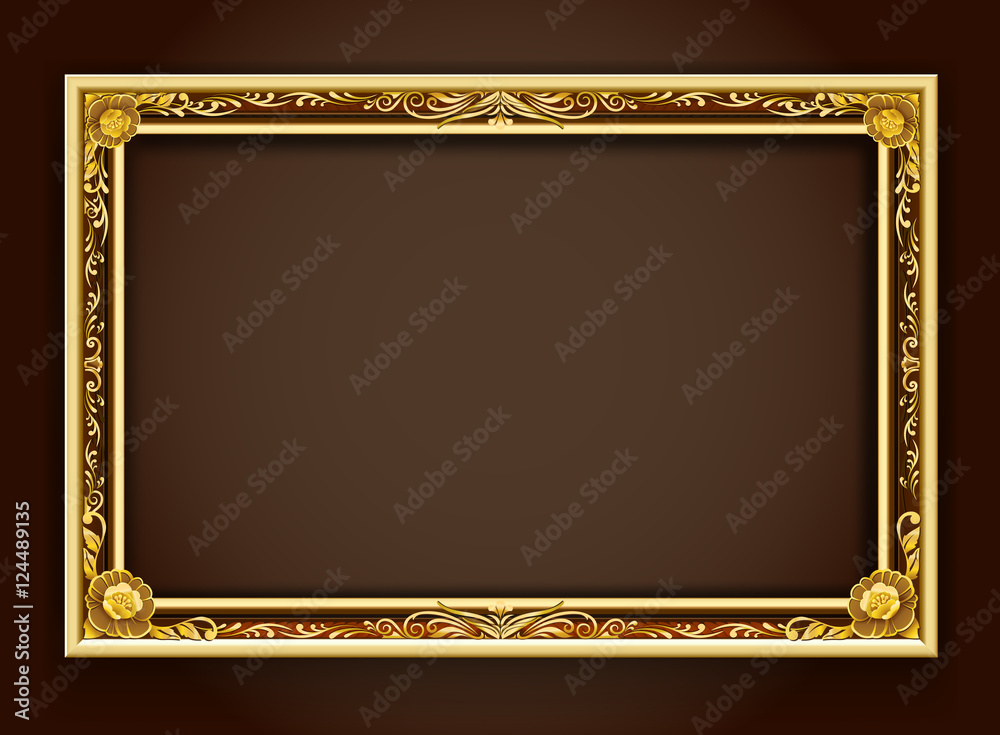 gold frame Stock Vector | Adobe Stock