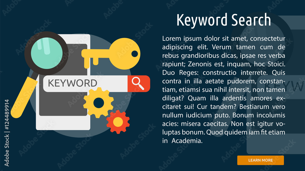 Keyword Search Conceptual Banner Stock Vector | Adobe Stock