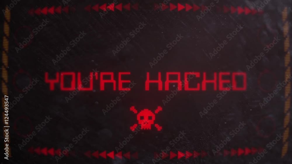 Hacking Warning Alert Signaling on an Old Monitor Stock ビデオ | Adobe Stock