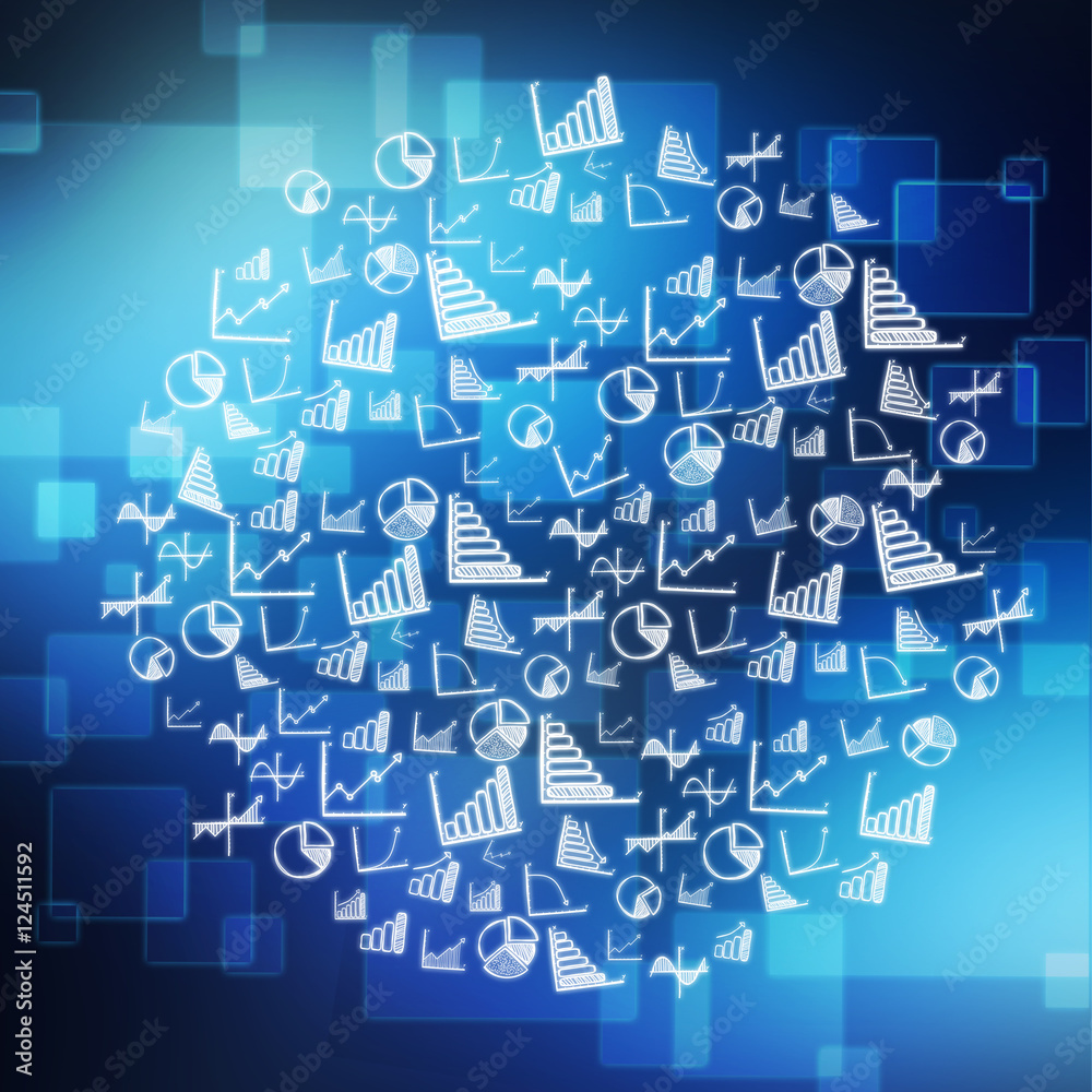 Circle of financial hand drawn icon Stock Illustration | Adobe Stock