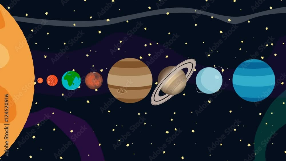 Cartoon Animation of the Planets of the Solar System By Order in 4K ...