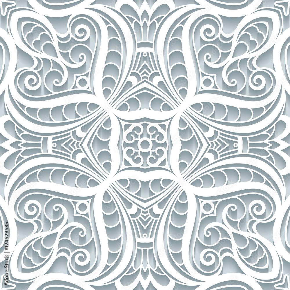 Paper lace texture, seamless pattern Stock Vector | Adobe Stock
