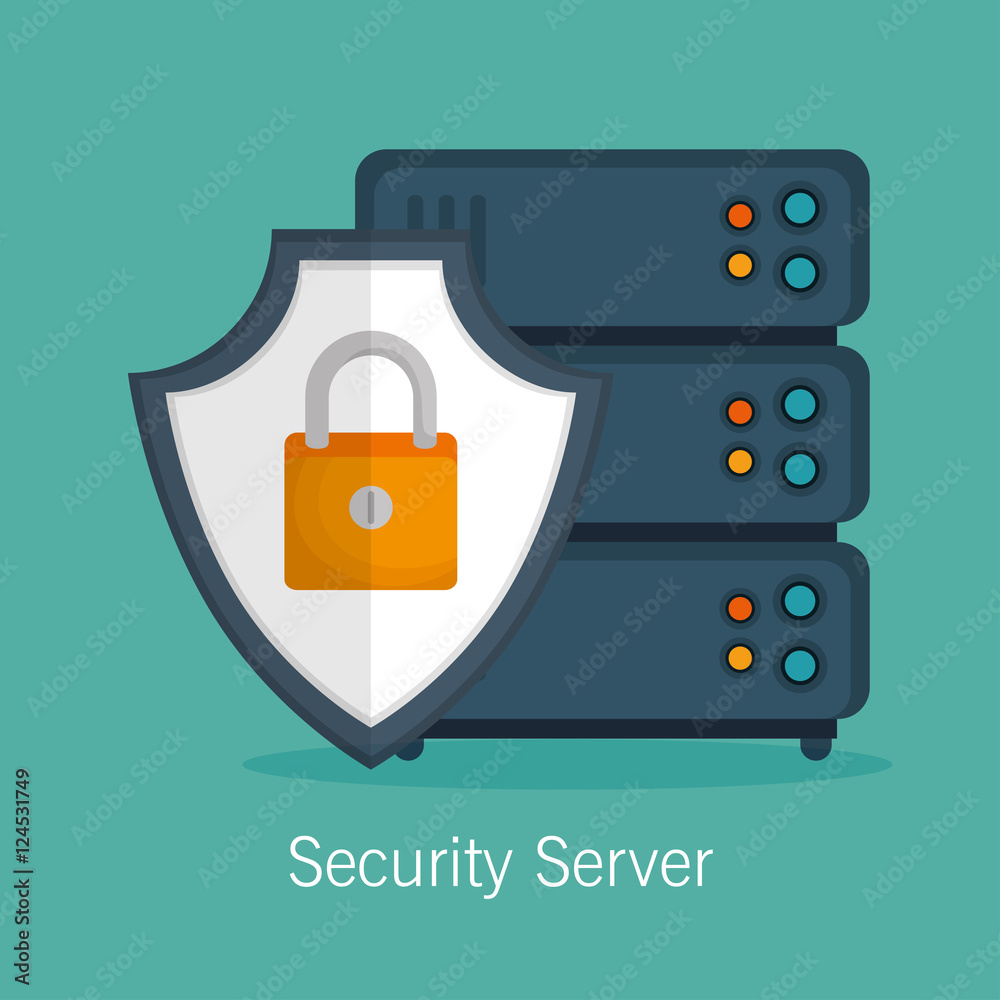 security server protection technology vector illustration eps 10 Stock ...