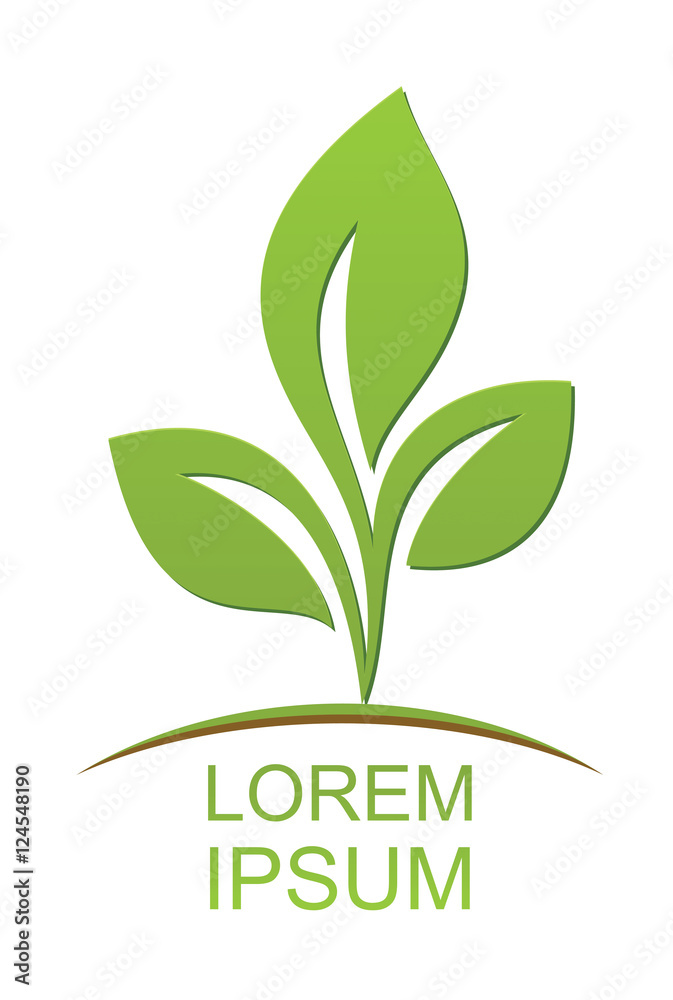 Design green plant symbol Stock Vector | Adobe Stock