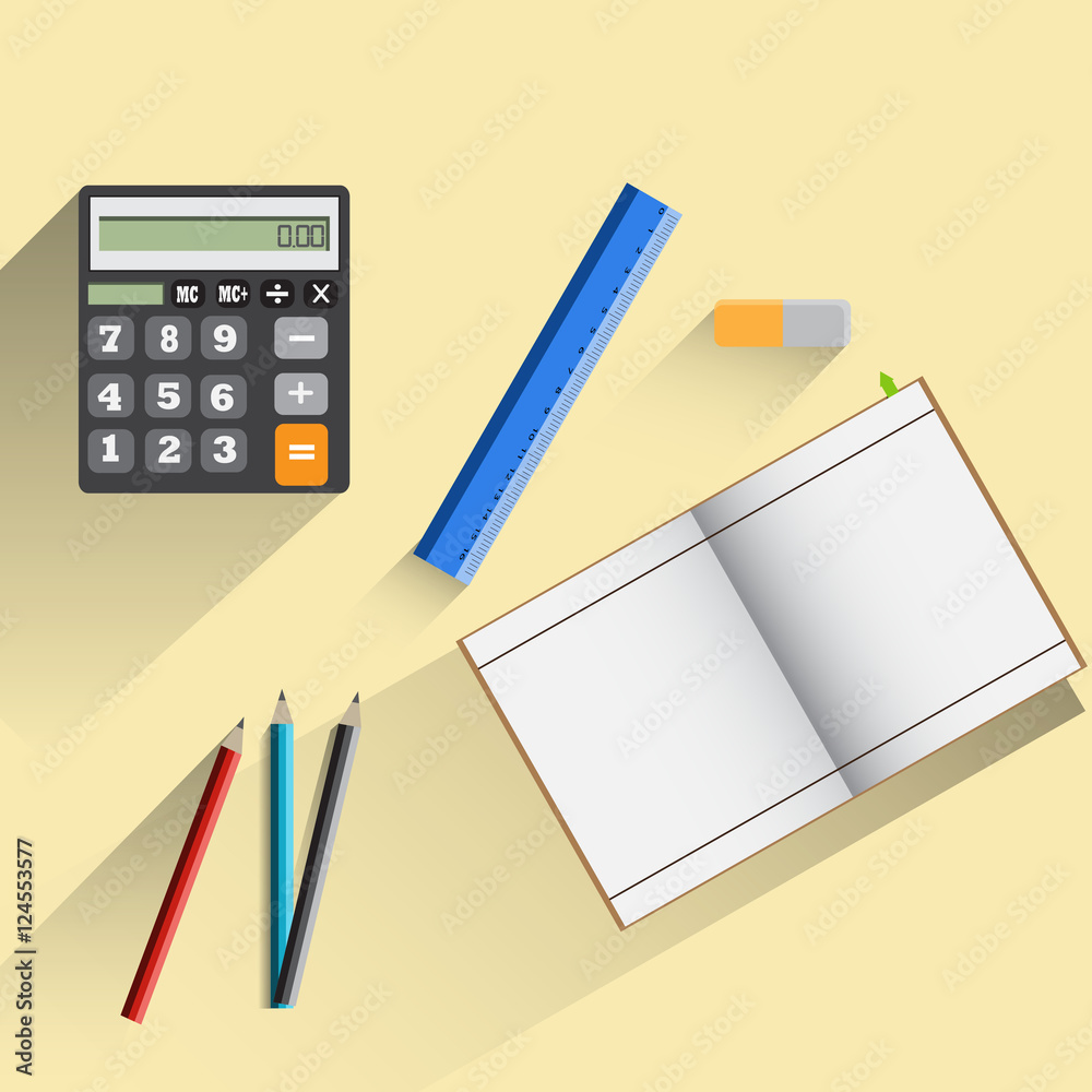 Flat design illustration concepts for homework. Stock Vector | Adobe Stock