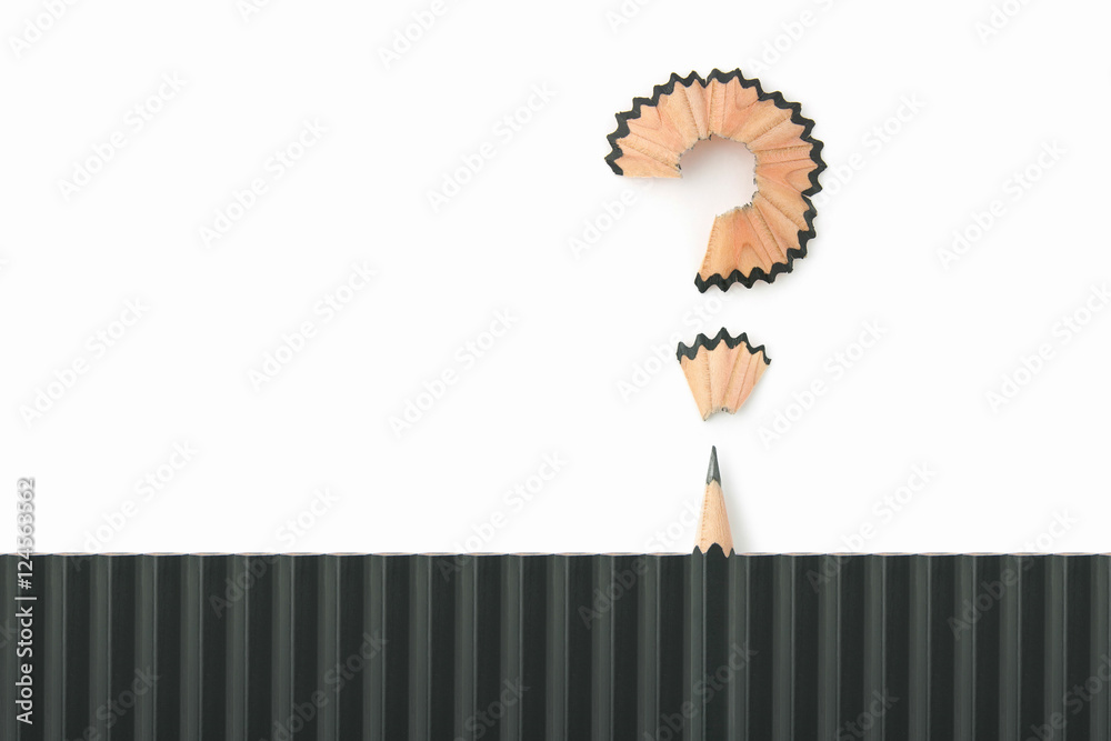 Pencil question mark on background. Stock Photo | Adobe Stock