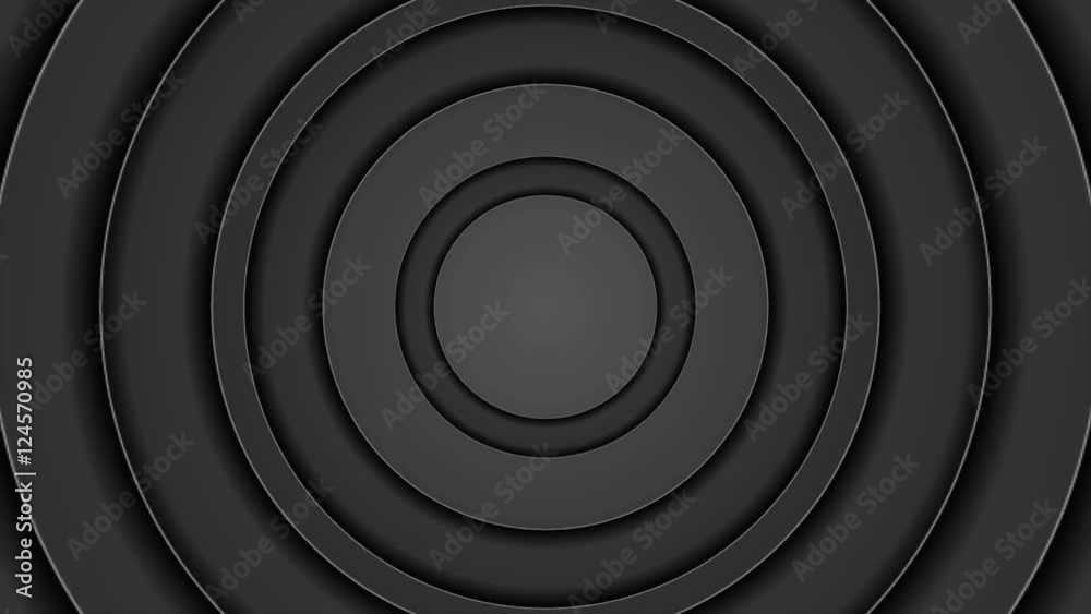Concept black abstract circles graphic motion background. Video ...