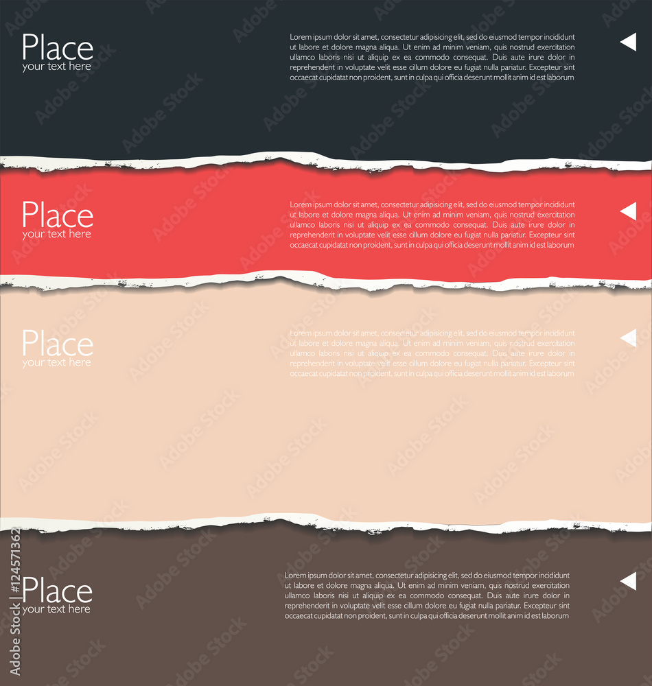 Torn paper background with space for text Stock Vector | Adobe Stock