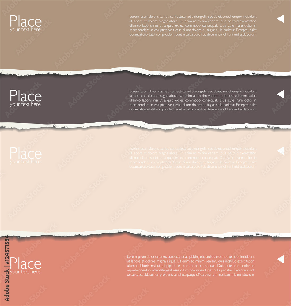 Torn paper background with space for text Stock Vector | Adobe Stock