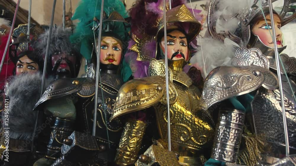 Different Sicilian puppets such as Orlando, Angelica and Rinaldo ...