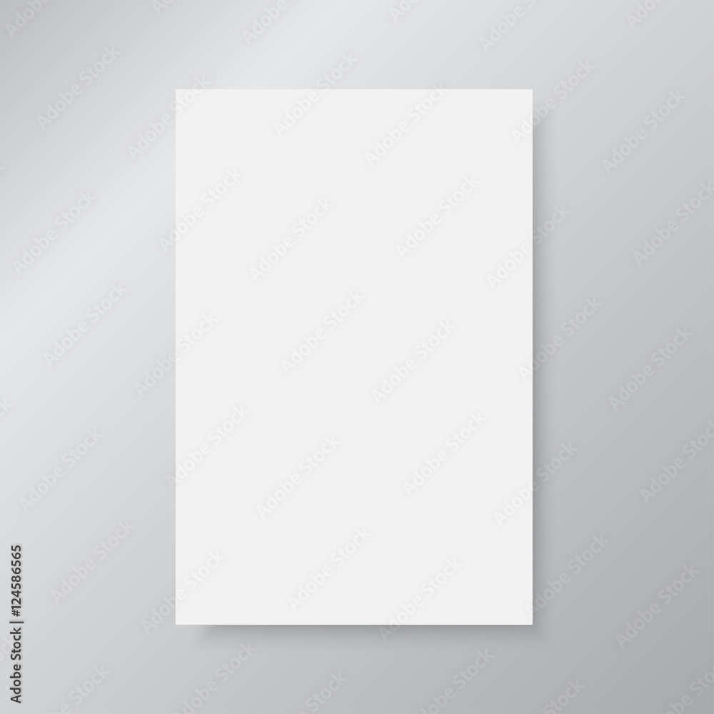 Paper Rectangle Banner Vector. Mock Up. A4. Stock Vector | Adobe Stock