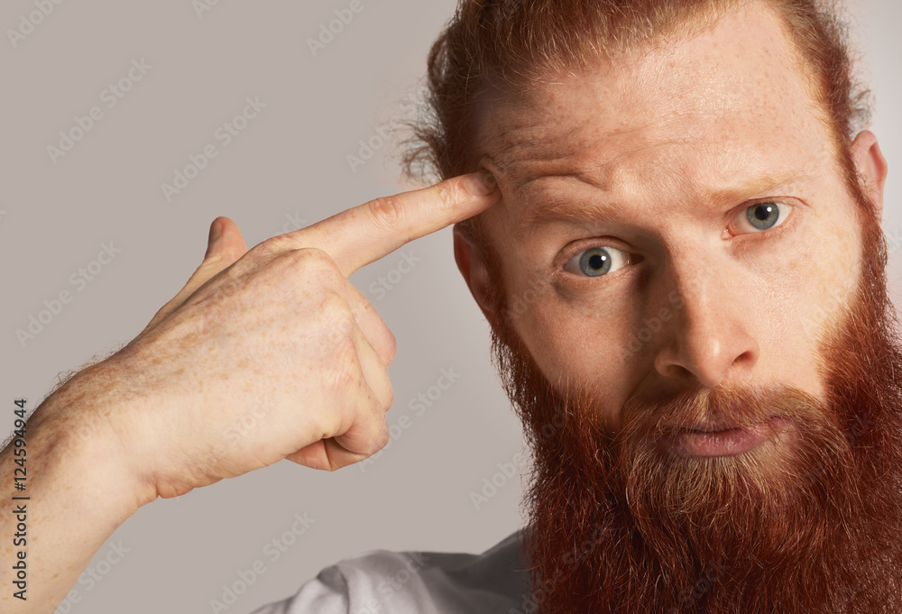 Closeup portrait, rude angry, senior business man gesturing with finger ...