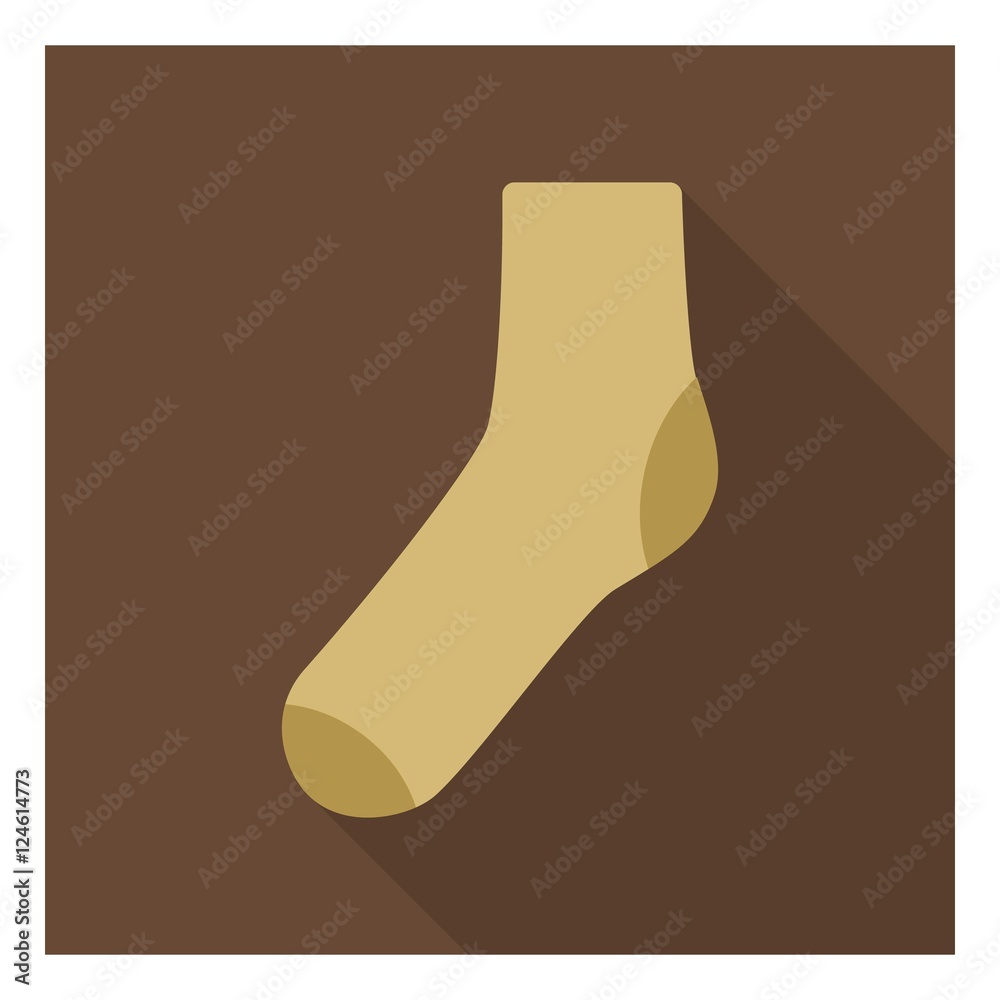 Socks icon in flat style isolated on white background. Clothes symbol ...