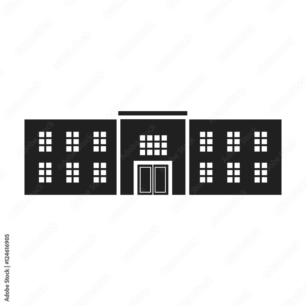Police station icon in black style isolated on white background ...