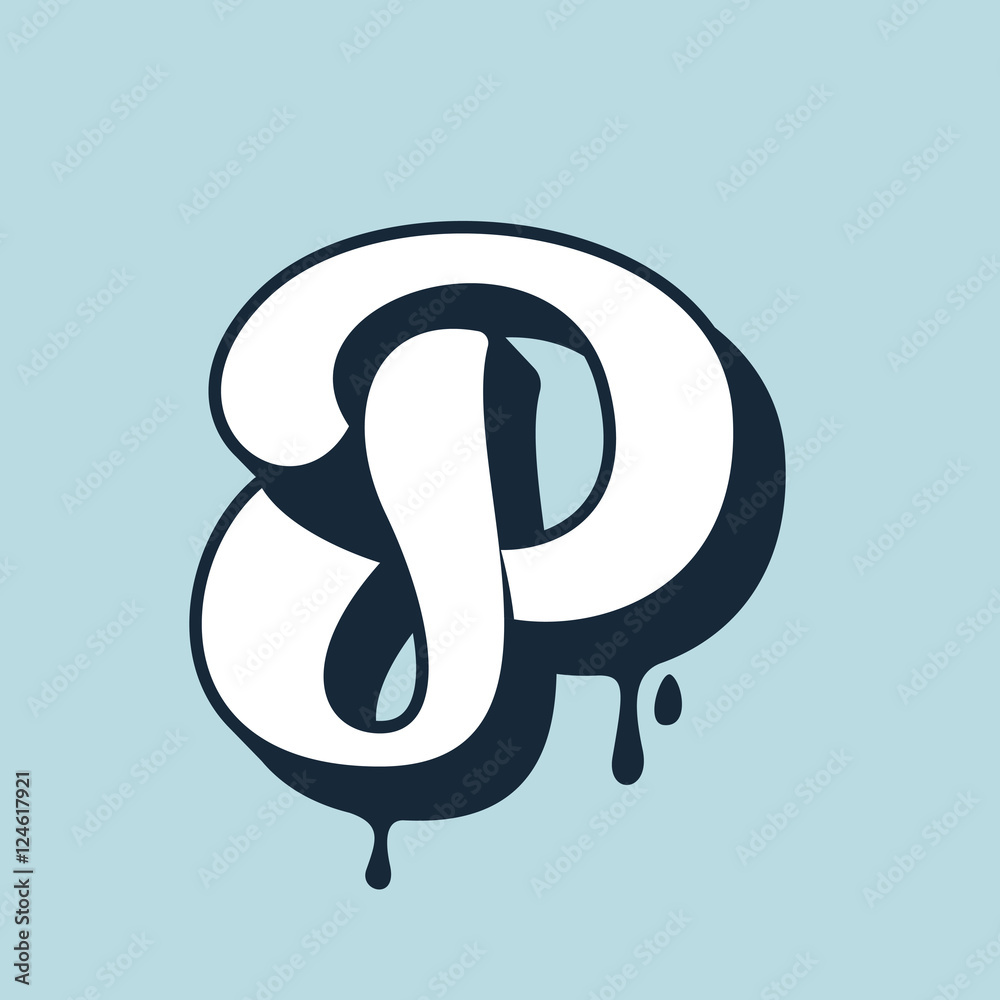 Letter P In Calligraphy
