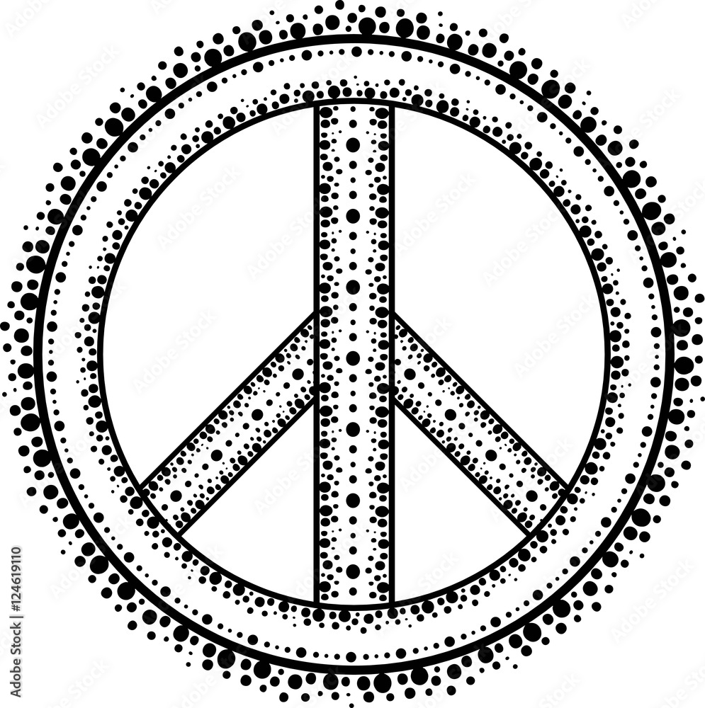 peace symbol, drawn by hand Stock Vector | Adobe Stock