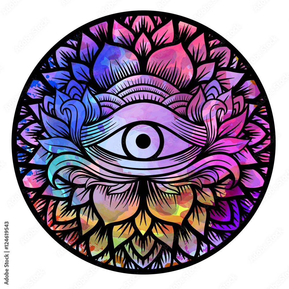 Third eye with mandala Stock Vector | Adobe Stock