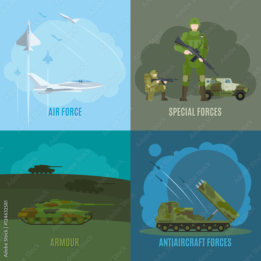 Military and army. Armed forces and air force, special forces and ...