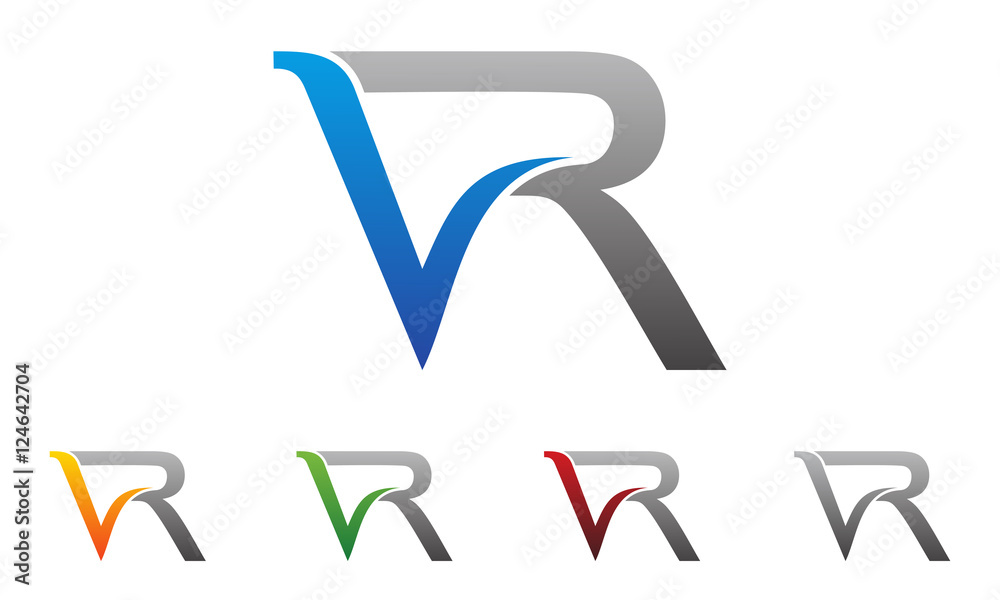 V R, v r letter logo design Stock Vector | Adobe Stock