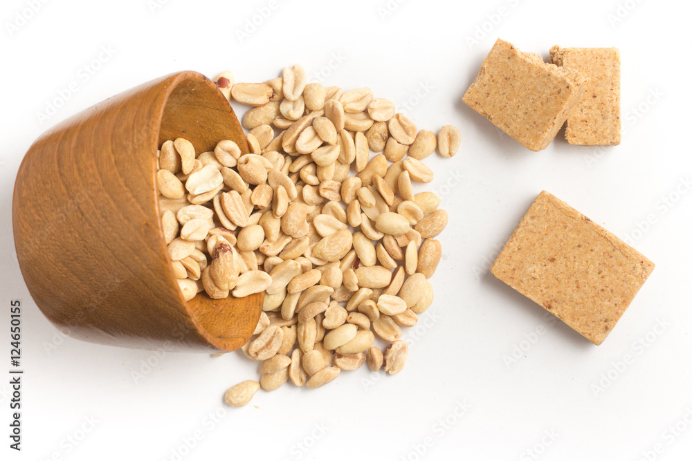Foto Stock Pacoca.Traditional Brazilian Peanut candy. | Adobe Stock