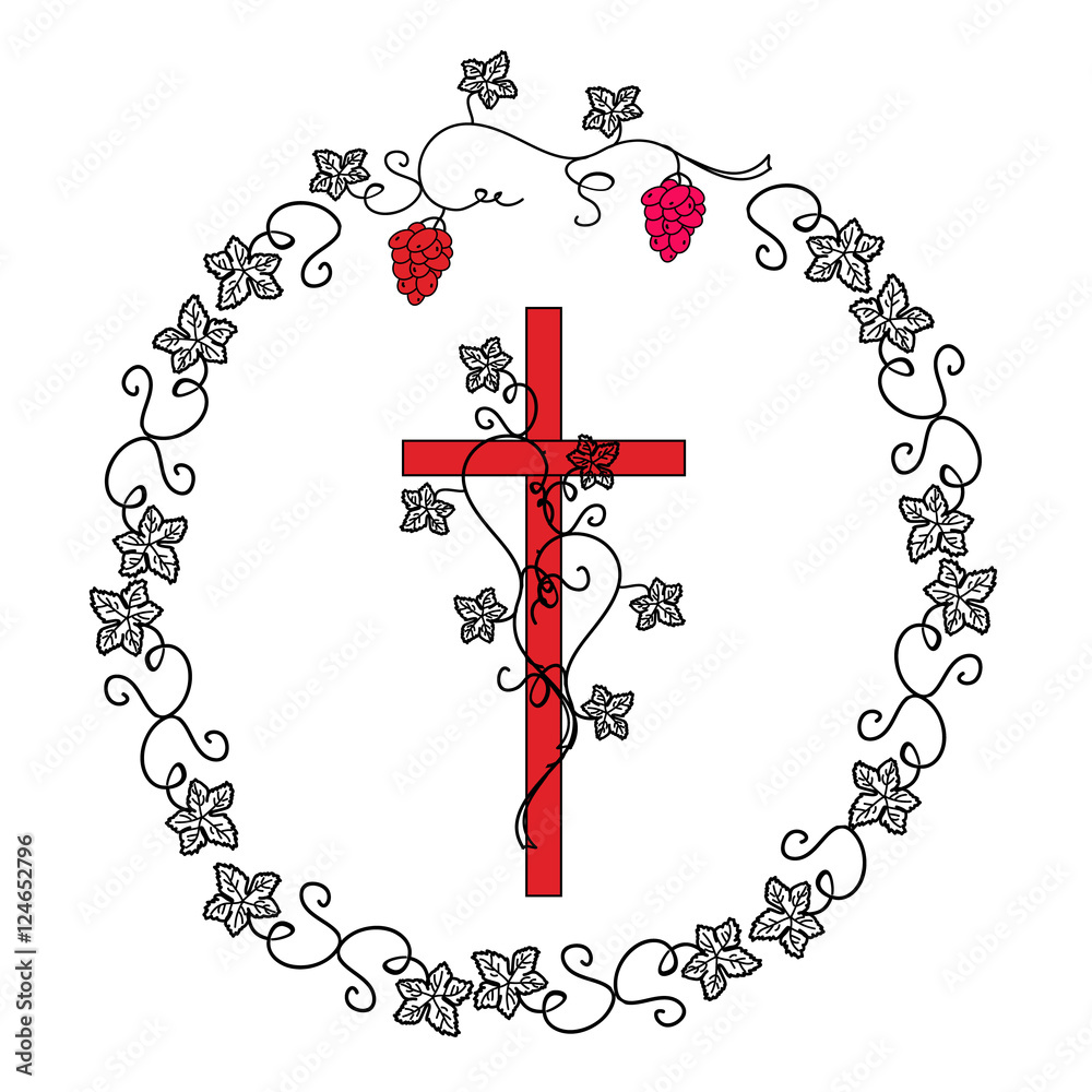 Illyustartsiya Christian Symbol A Cross In A Wreath Stock Vector illyustartsiya-christian-symbol-a-cross-in-a-wreath-stock-vector