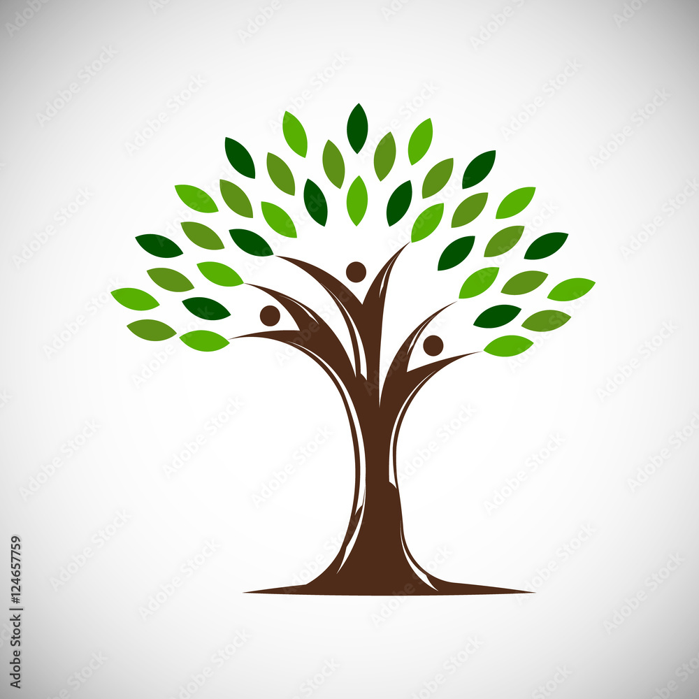 People Life Tree. Vector Illustration Stock Vector | Adobe Stock